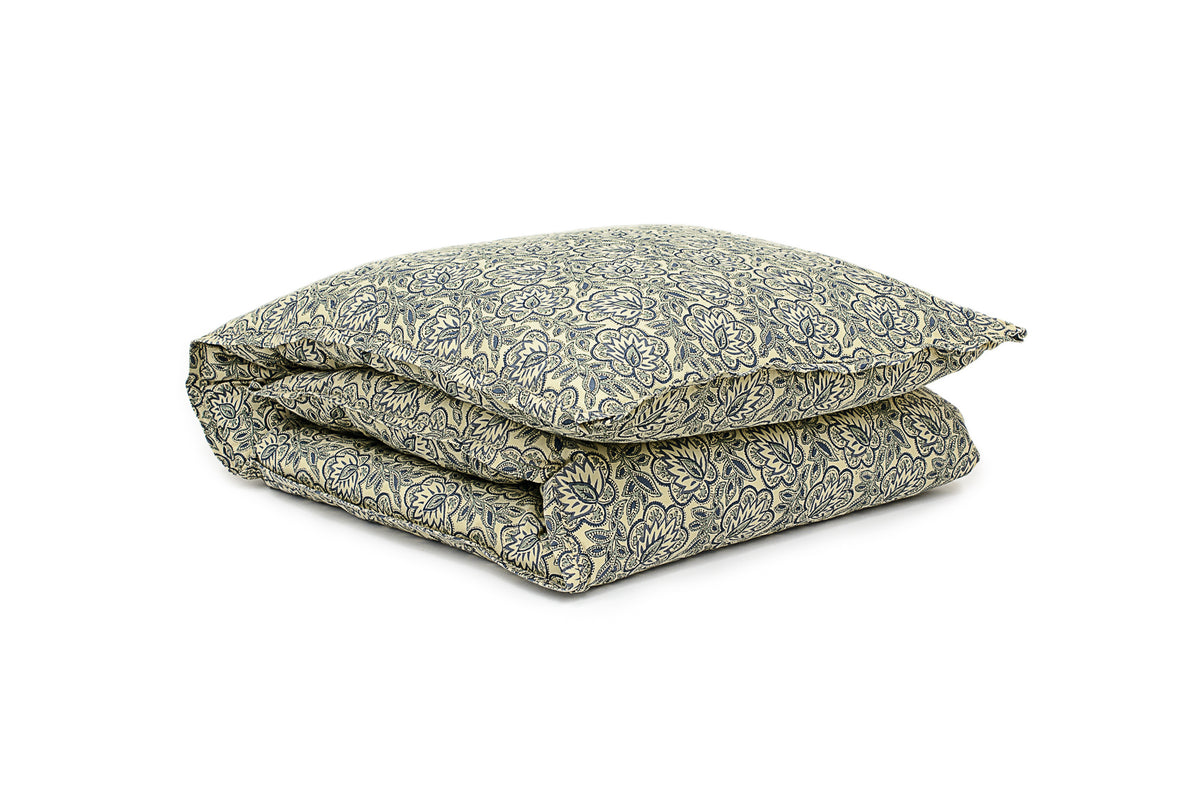 Blue Grey Leaf Petite Duvet | 25 Mackenzie Lane
